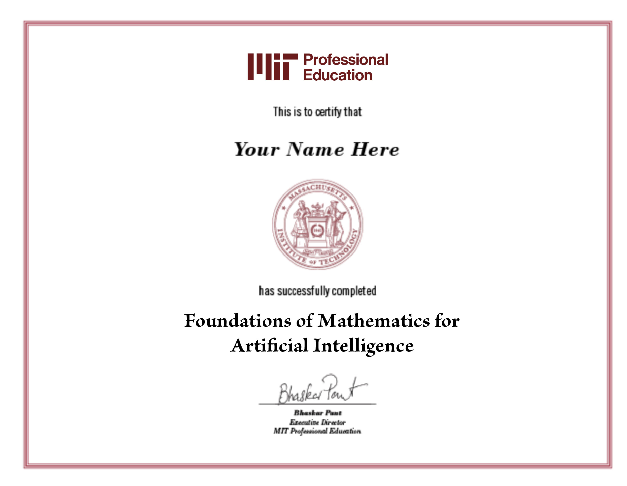Foundations of Mathematics for Artificial Intelligence | Professional Education